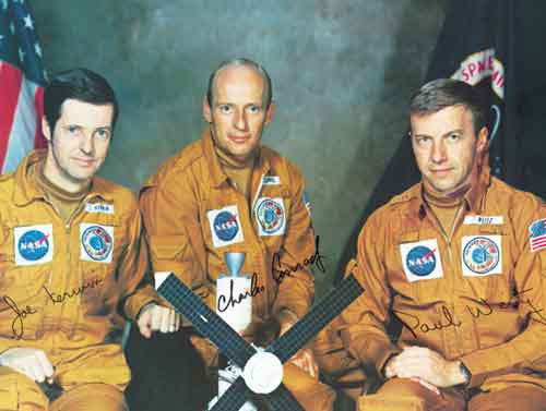 Skylab 1 (SL-2) Crew Litho with Autopen Autographs