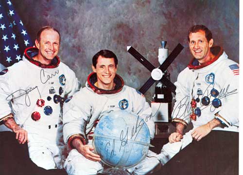 Skylab 3 (SL-4) Crew Litho with Autopen Autographs